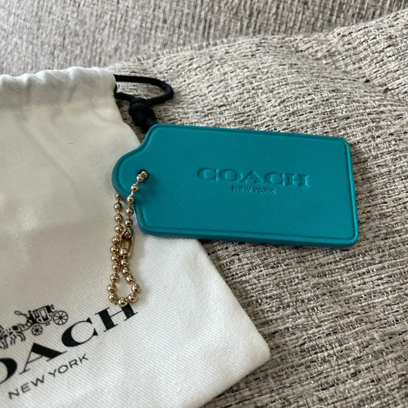 Coach | Bags | Coach Turquoise Blue Hang Tag Customized With The Name ...